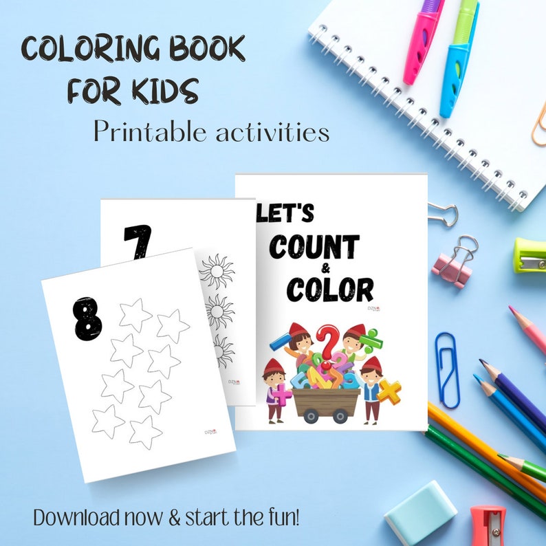 Printable Preschool, Number Coloring Pages (1-10) Coloring Activity ...