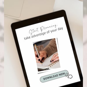 Digital Daily Planner Printable, Daily to Do List, Productivity Planner ...