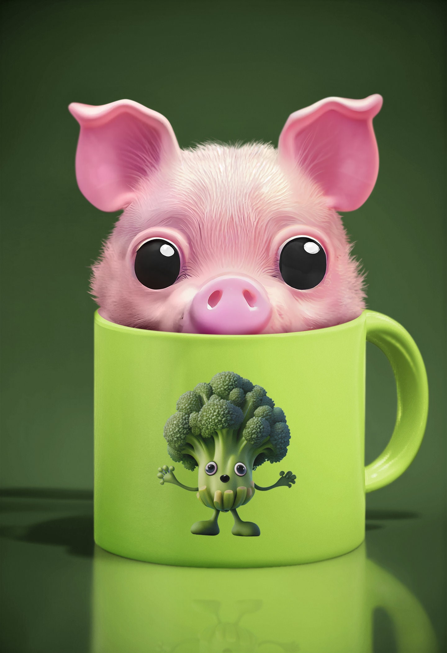 3D Cute Broccoli Mascot, Broccoli Png Svg, Broccoli Art, Broccoli for ...