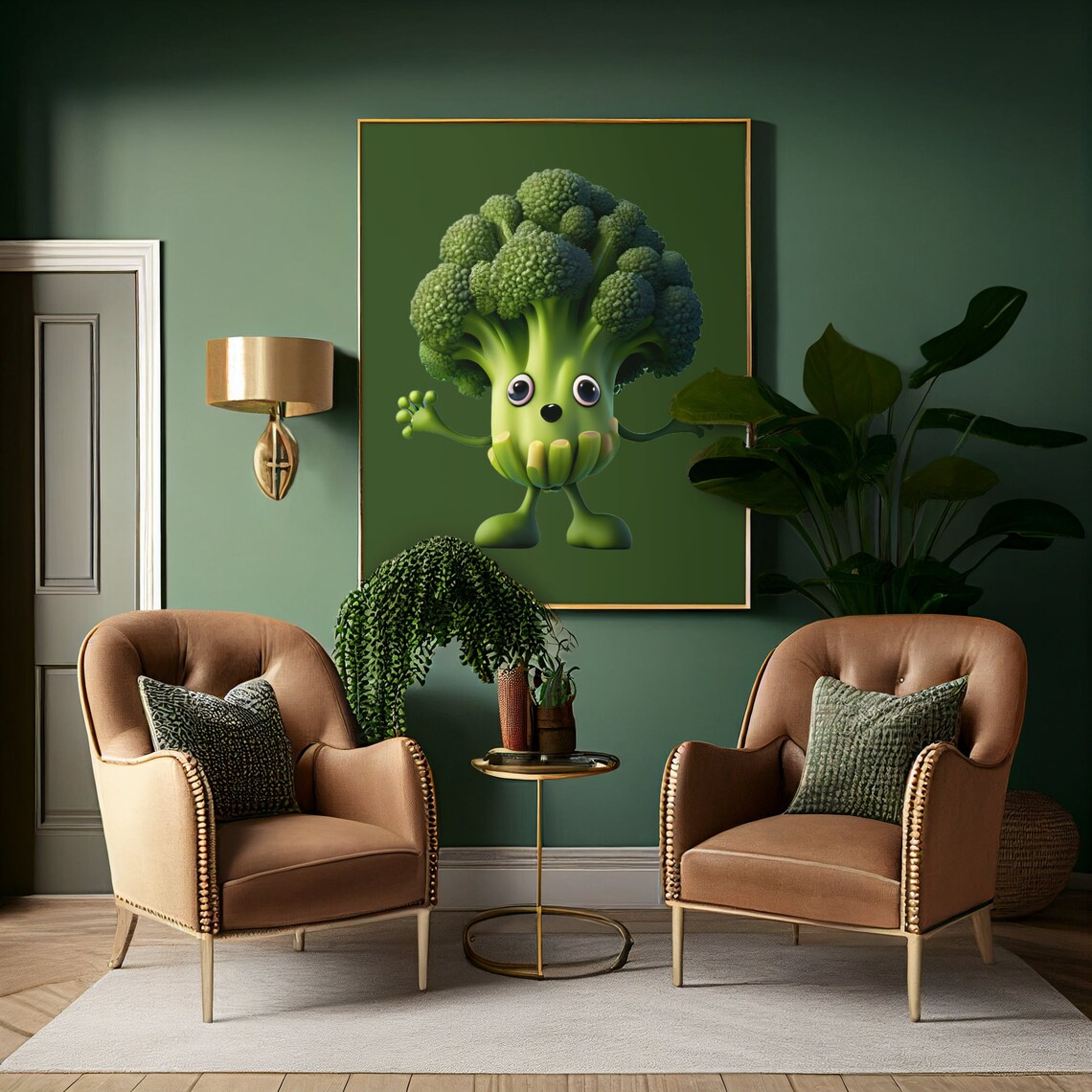 3D Cute Broccoli Mascot, Broccoli Png Svg, Broccoli Art, Broccoli for ...