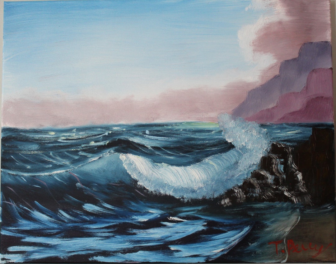 Blue Ocean Wave - Etsy