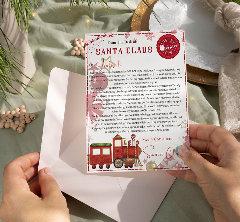 Editable Letter From Santa Printable Santa Letter Santa Stationary ...