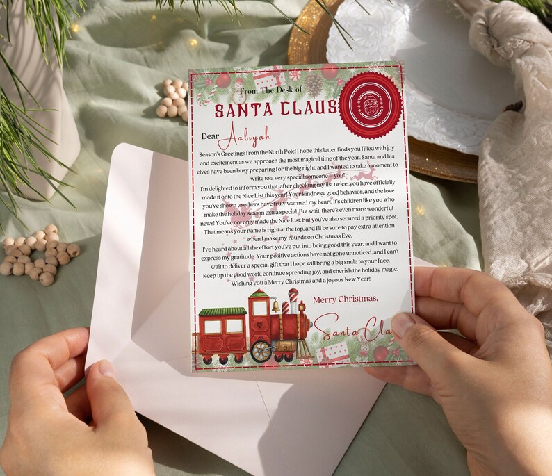 Editable Letter From Santa Printable Santa Letter Santa Stationary ...