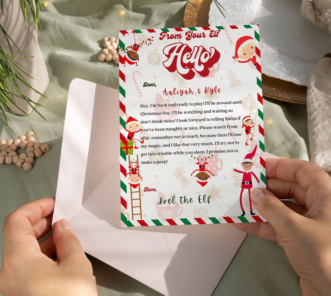 Elf Arrival Letter Editable Elf Welcome Letter Printable - Etsy