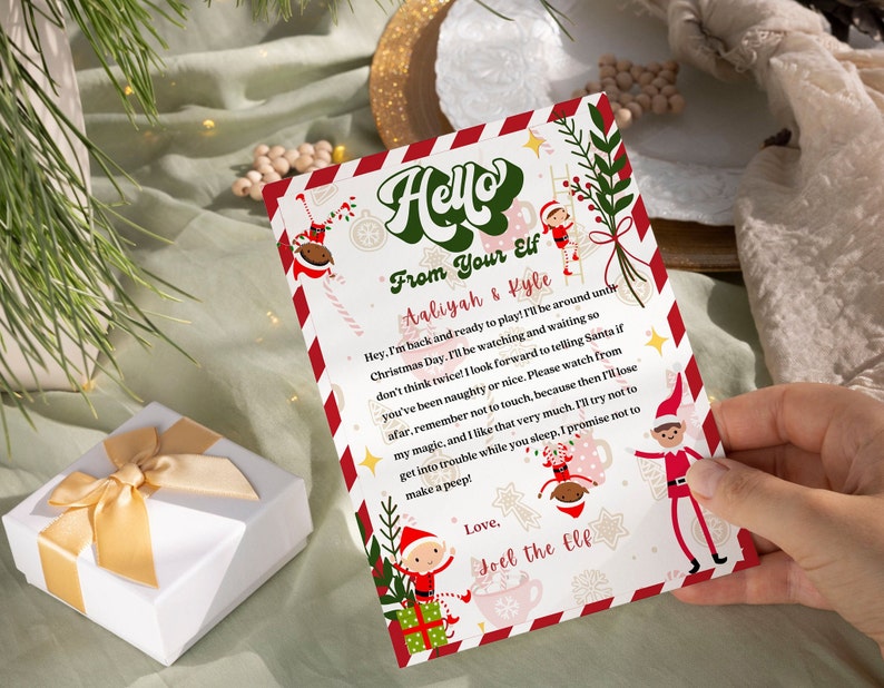 Elf Arrival Letter Editable Elf Welcome Letter Printable Christmas Elf ...