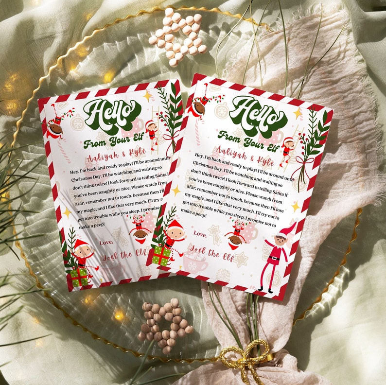 Elf Arrival Letter Editable Elf Welcome Letter Printable Christmas Elf ...