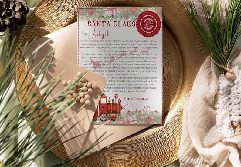 Editable Letter From Santa Printable Santa Letter Santa Stationary ...