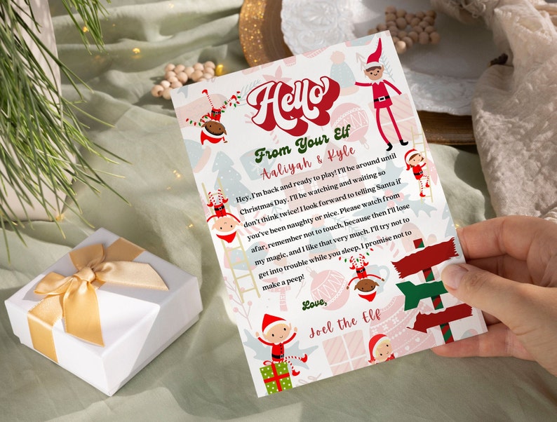 Elf Arrival Letter Editable Elf Welcome Letter Printable Christmas Elf ...