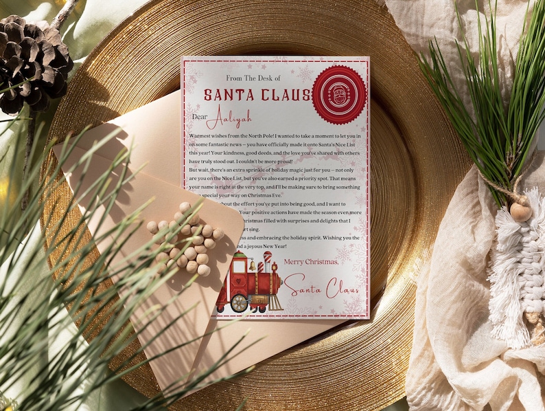 Editable Letter From Santa Printable Santa Letter Santa Stationary ...