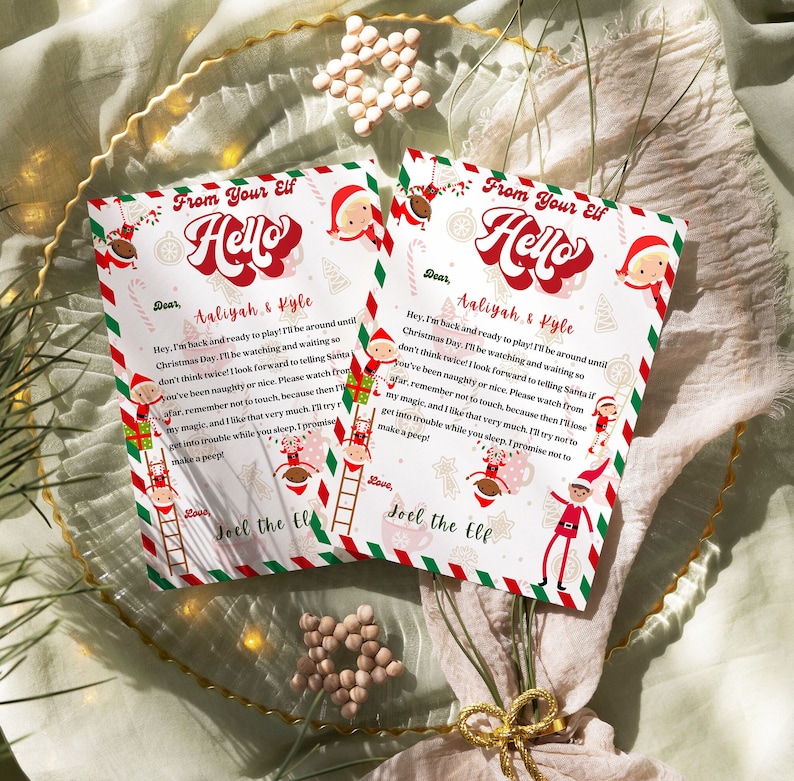 Elf Arrival Letter Editable Elf Welcome Letter Printable - Etsy