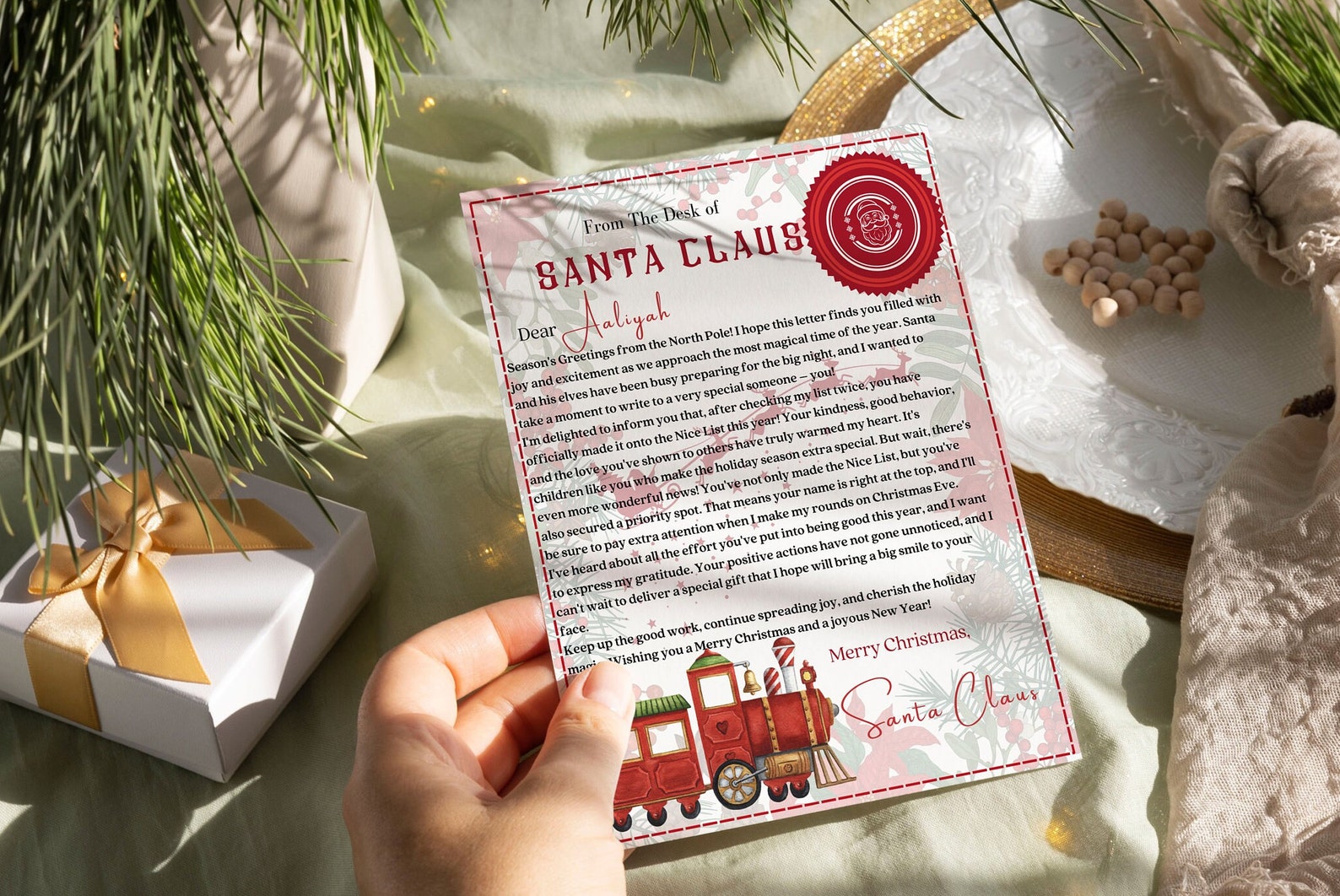 Editable Letter From Santa Printable Santa Letter Santa Stationary ...