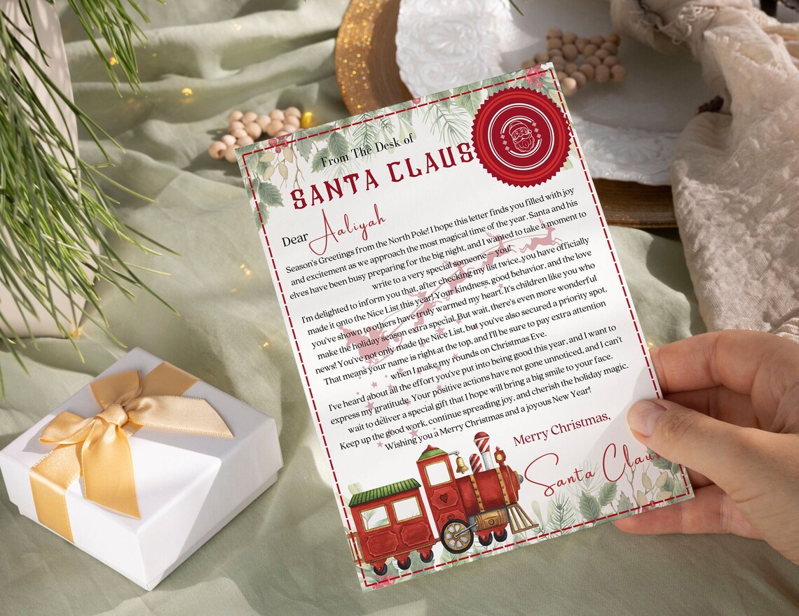 Editable Letter From Santa Printable Santa Letter Santa Stationary ...