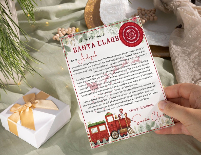 Editable Letter From Santa Printable Santa Letter Santa Stationary ...