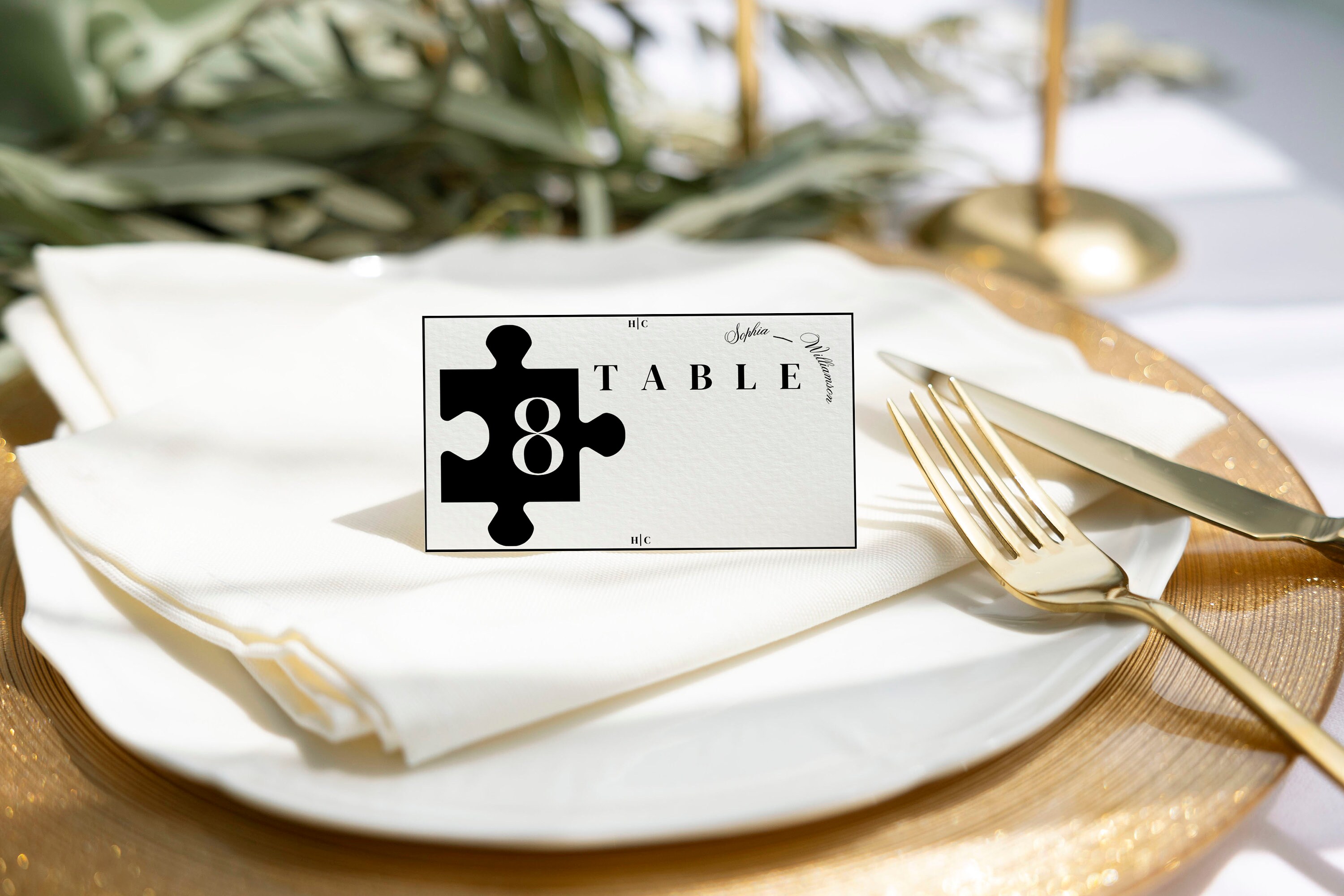 Puzzle Wedding Invitation Suite, Seating Chart Template (digital ...