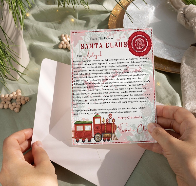 Editable Letter From Santa Printable Santa Letter Santa Stationary ...