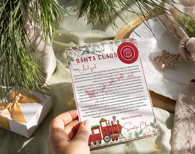 Editable Letter From Santa Printable Santa Letter Santa Stationary ...