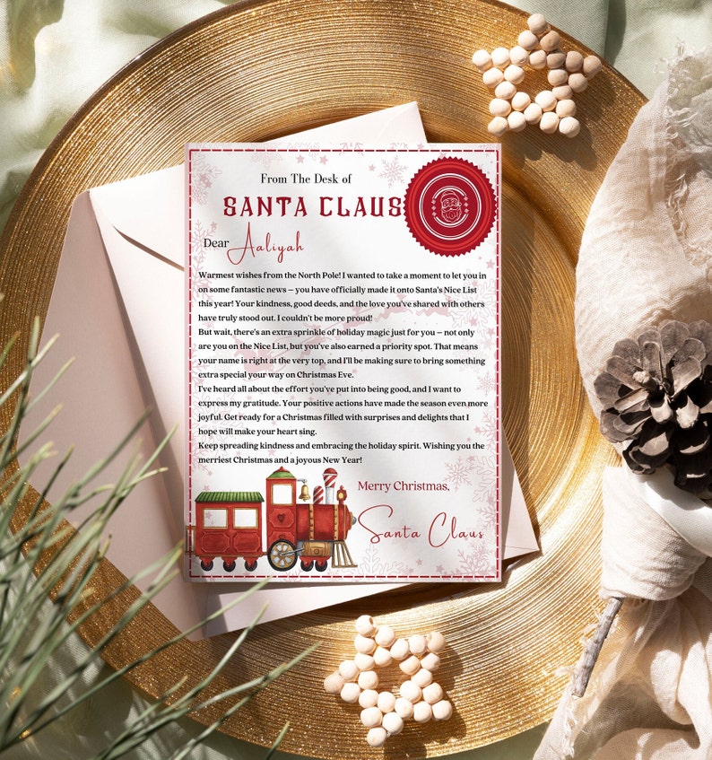 Editable Letter From Santa Printable Santa Letter Santa Stationary ...