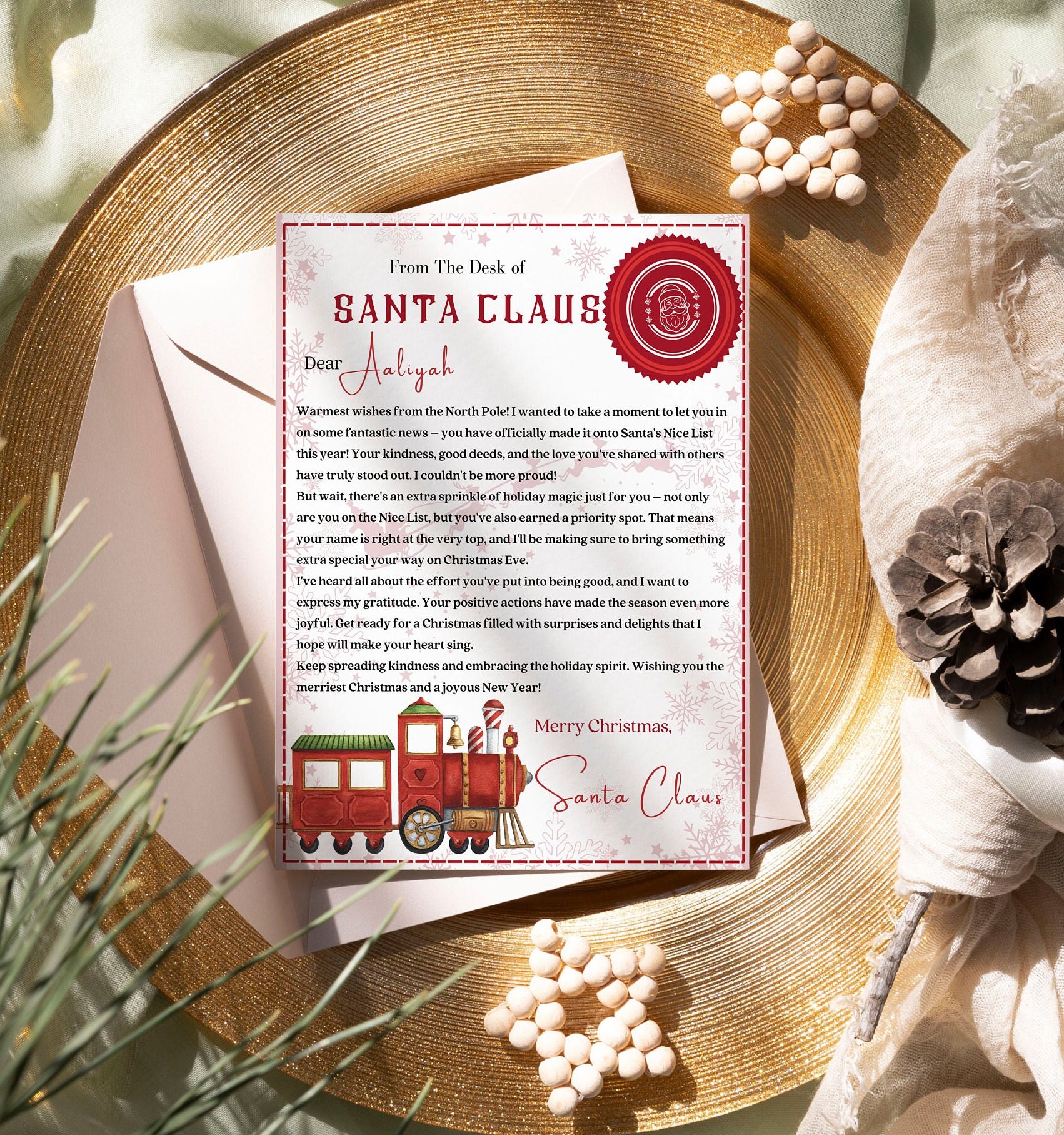 Editable Letter From Santa Printable Santa Letter Santa Stationary ...