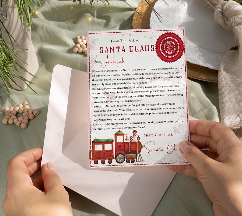 Editable Letter From Santa Printable Santa Letter Santa Stationary ...