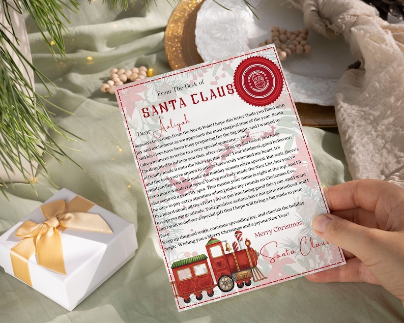 Editable Letter From Santa Printable Santa Letter Santa Stationary ...