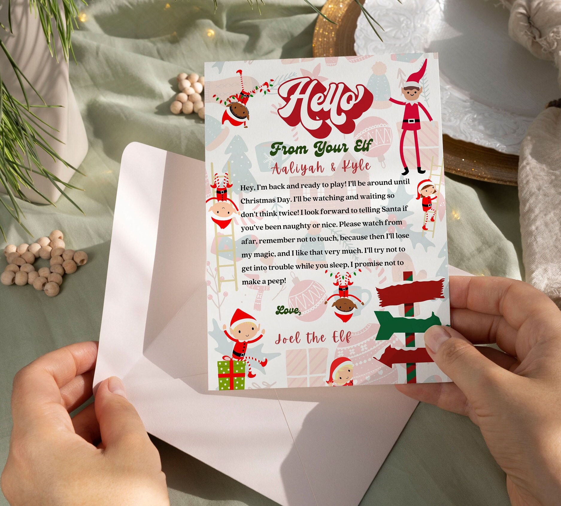 Elf Arrival Letter Editable Elf Welcome Letter Printable - Etsy