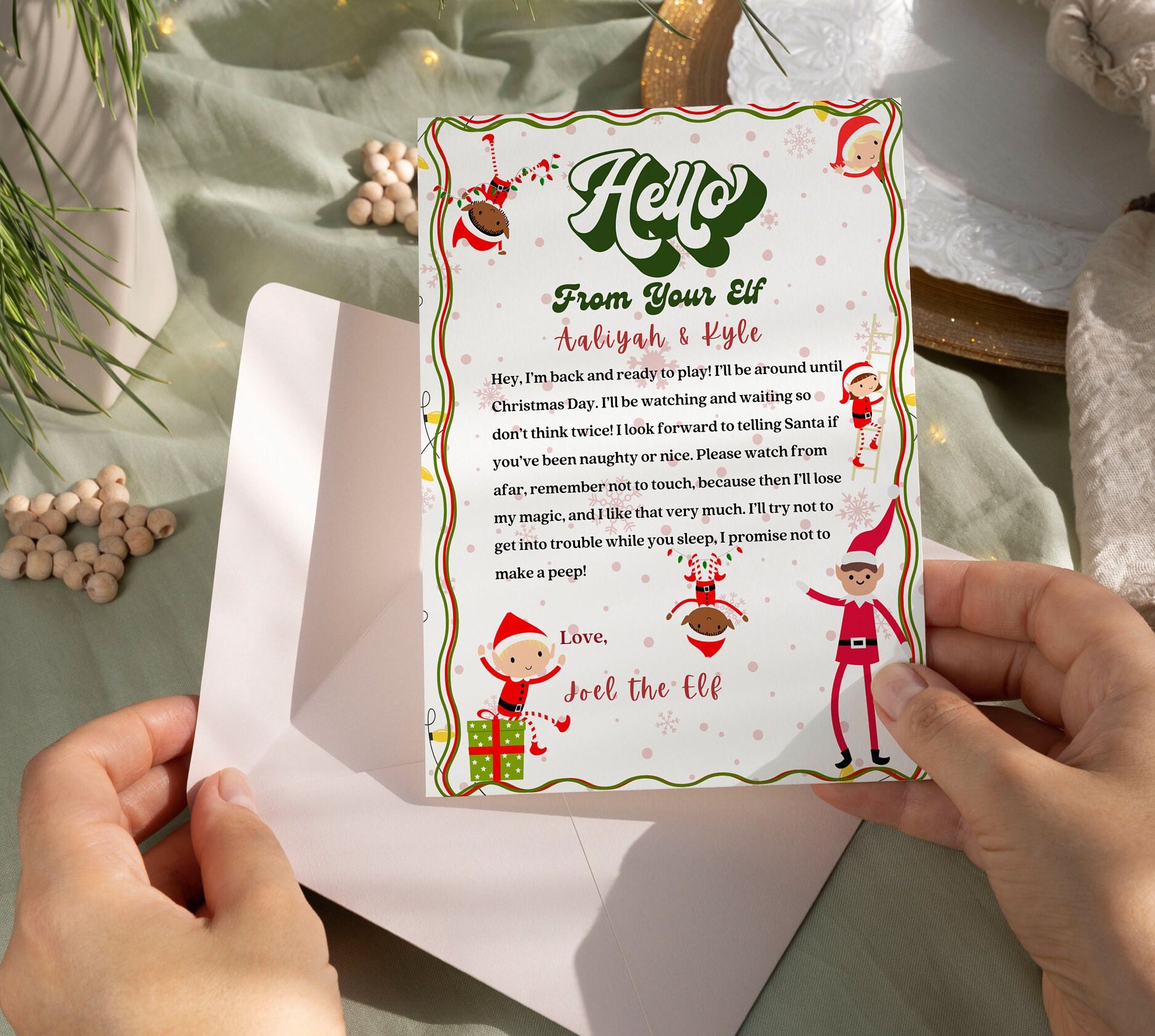 Elf Arrival Letter Editable Elf Welcome Letter Printable Christmas Elf ...