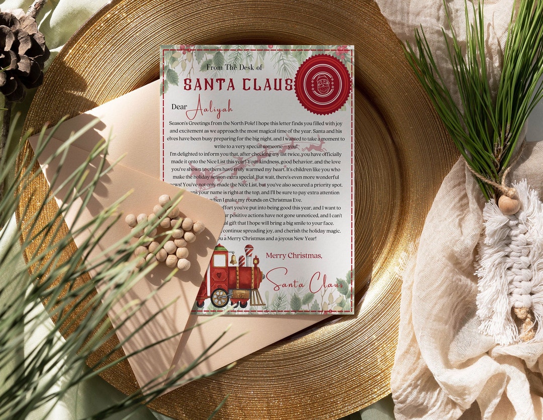Editable Letter From Santa Printable Santa Letter Santa Stationary ...