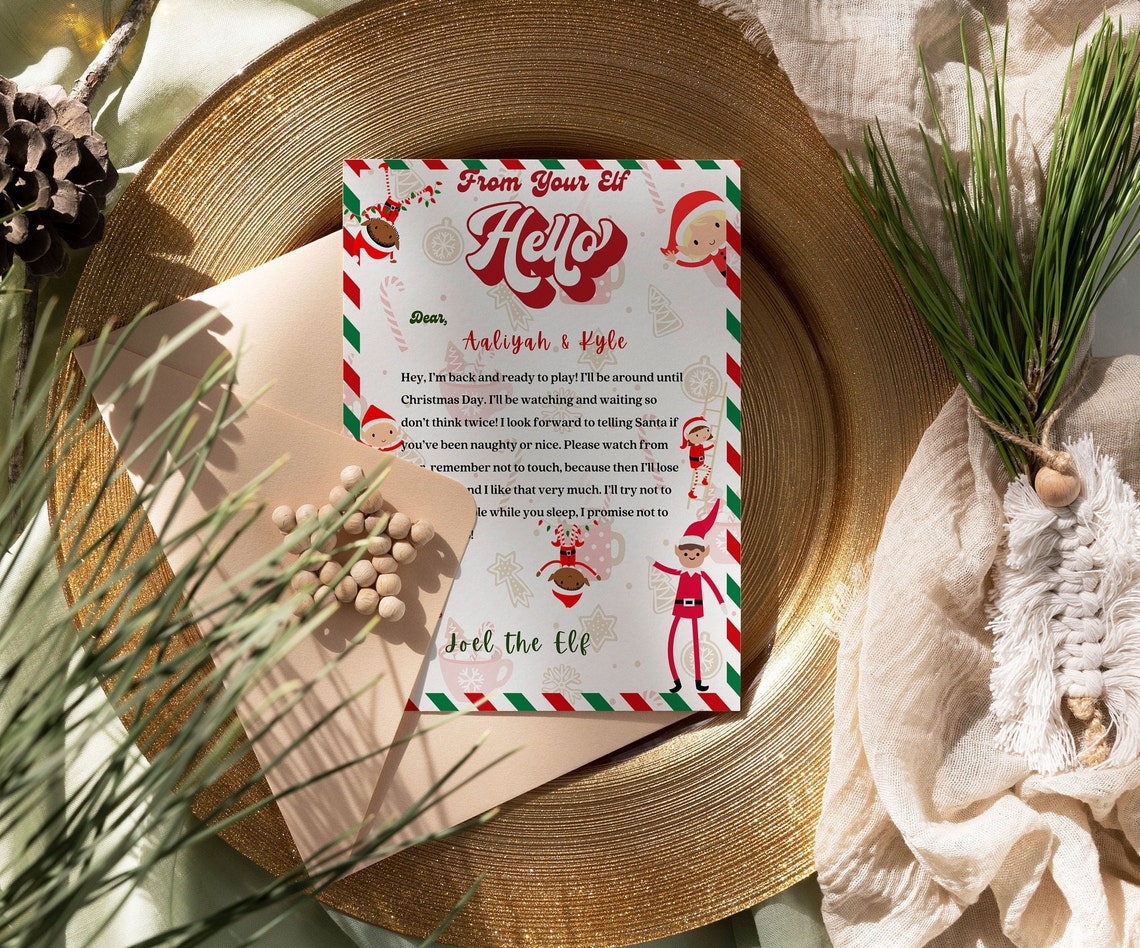 Elf Arrival Letter Editable Elf Welcome Letter Printable - Etsy