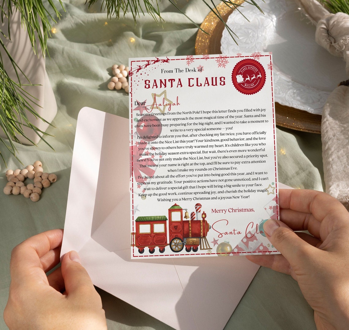 Editable Letter From Santa Printable Santa Letter Santa Stationary ...