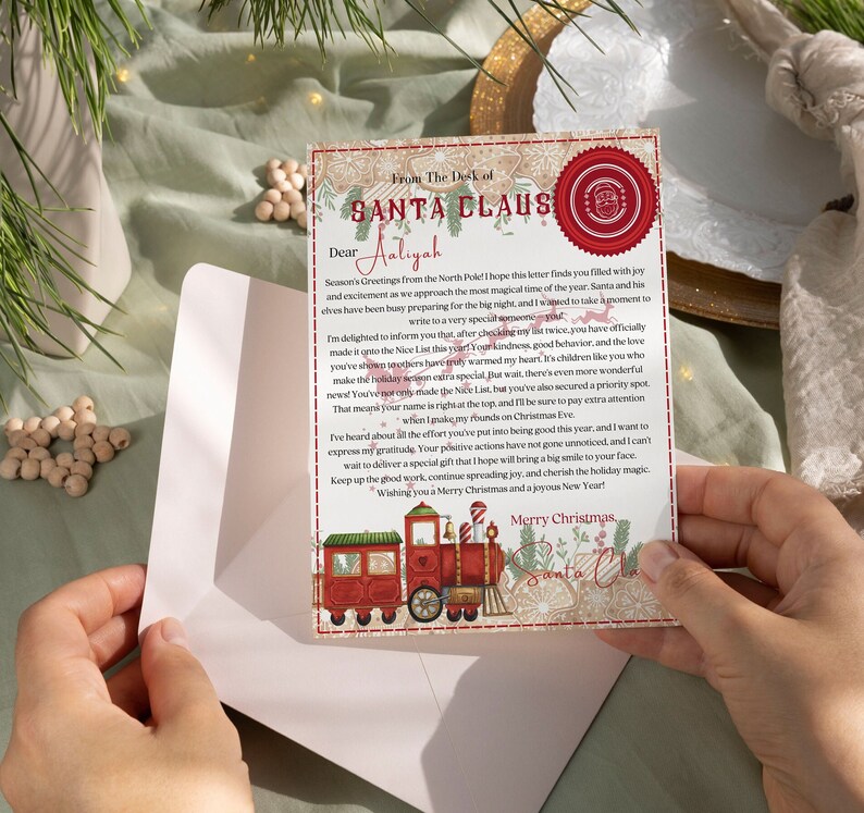 Editable Letter From Santa Printable Santa Letter Santa Stationary ...