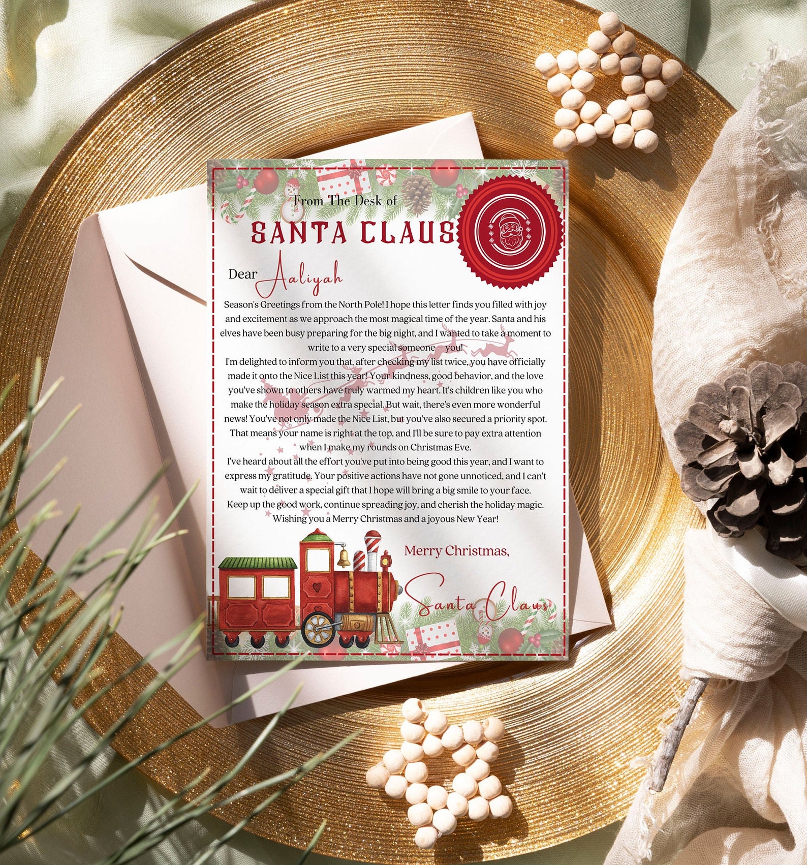 Editable Letter From Santa Printable Santa Letter Santa Stationary ...