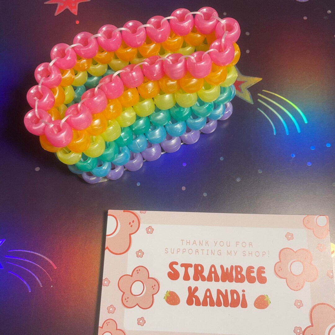 Flat Stitch Kandi Cuff - Etsy