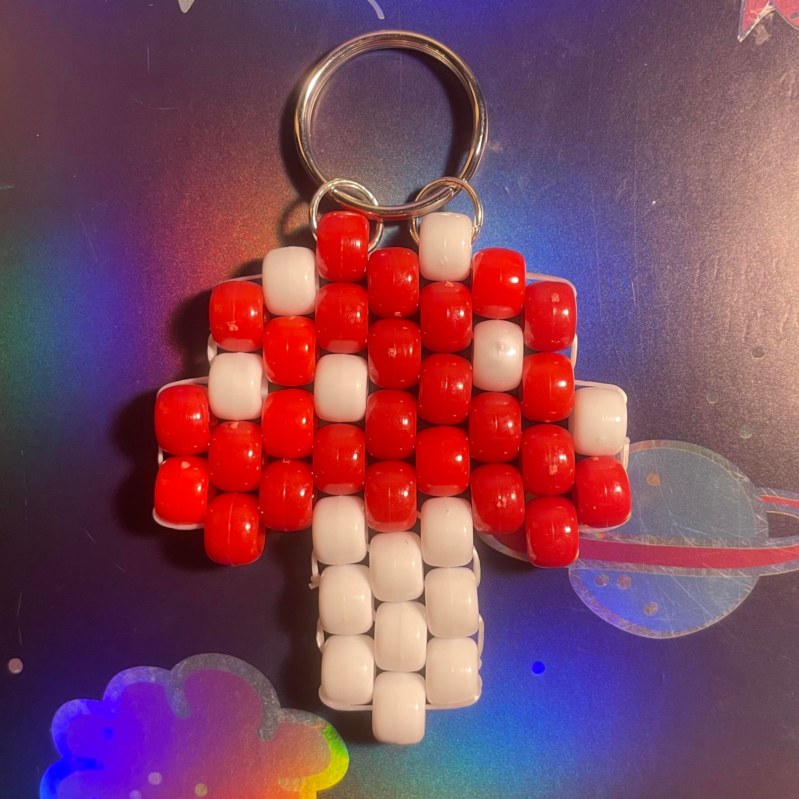 Mushroom Kandi Keychain - Etsy