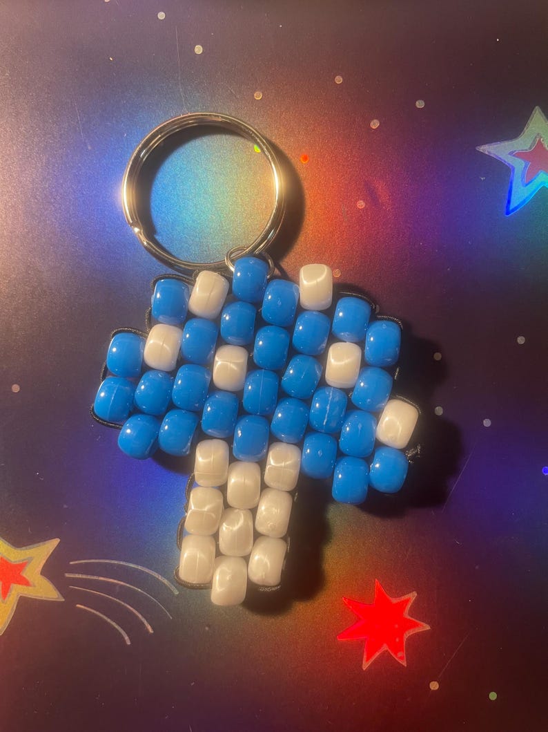 Mushroom Kandi Keychain - Etsy