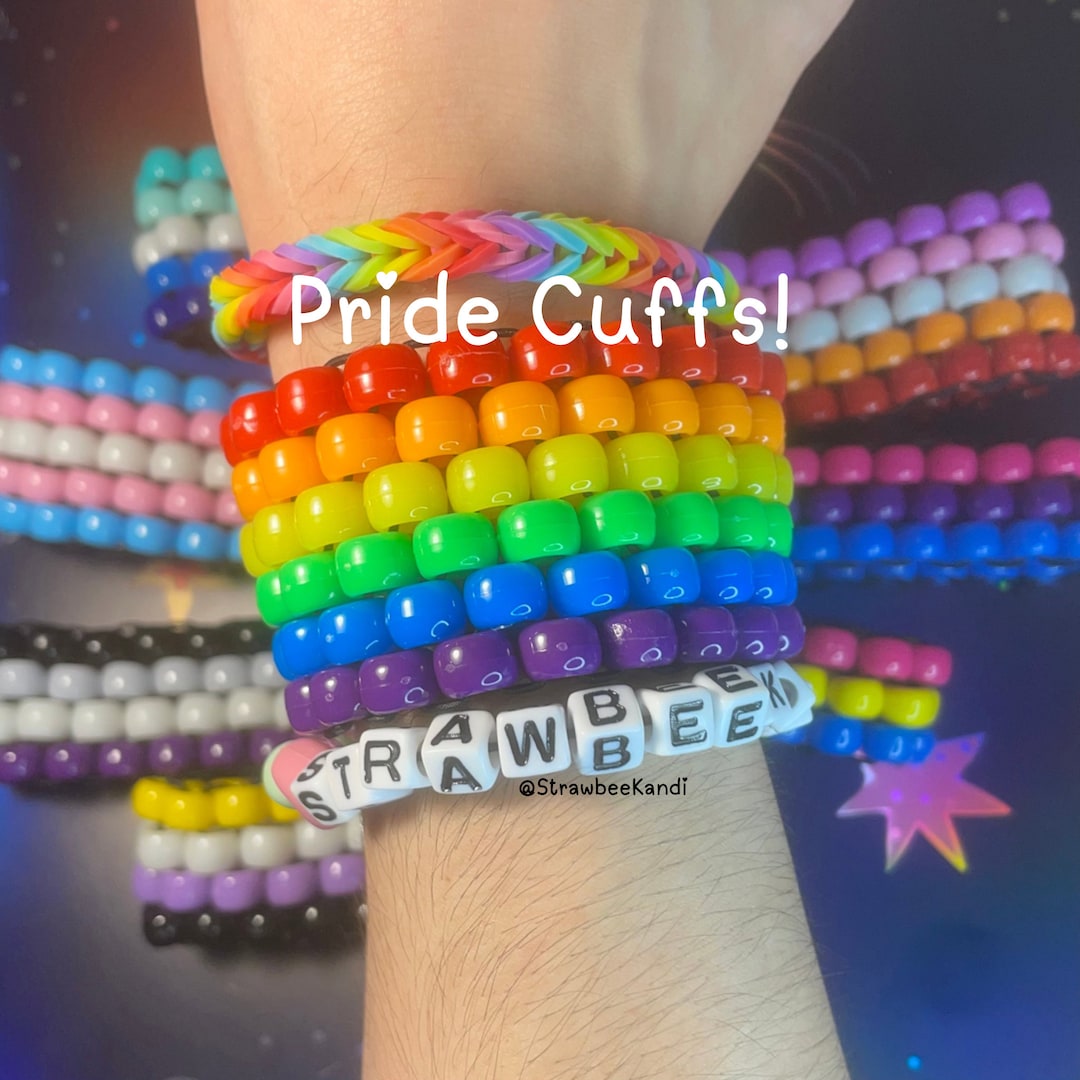 Pride Flag Kandi Cuff - Etsy