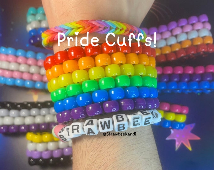 Pride Flag Kandi Cuff - Etsy