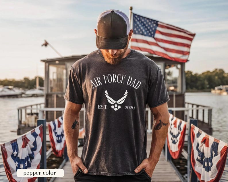 Comfort Colors® Air Force Dad Shirt Military Father’s Day Gift Veteran ...