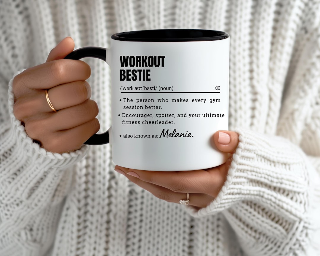 Personalized Workout Bestie Mug, Fitness Girl Mug, Gym Lovers Gift, Gym ...