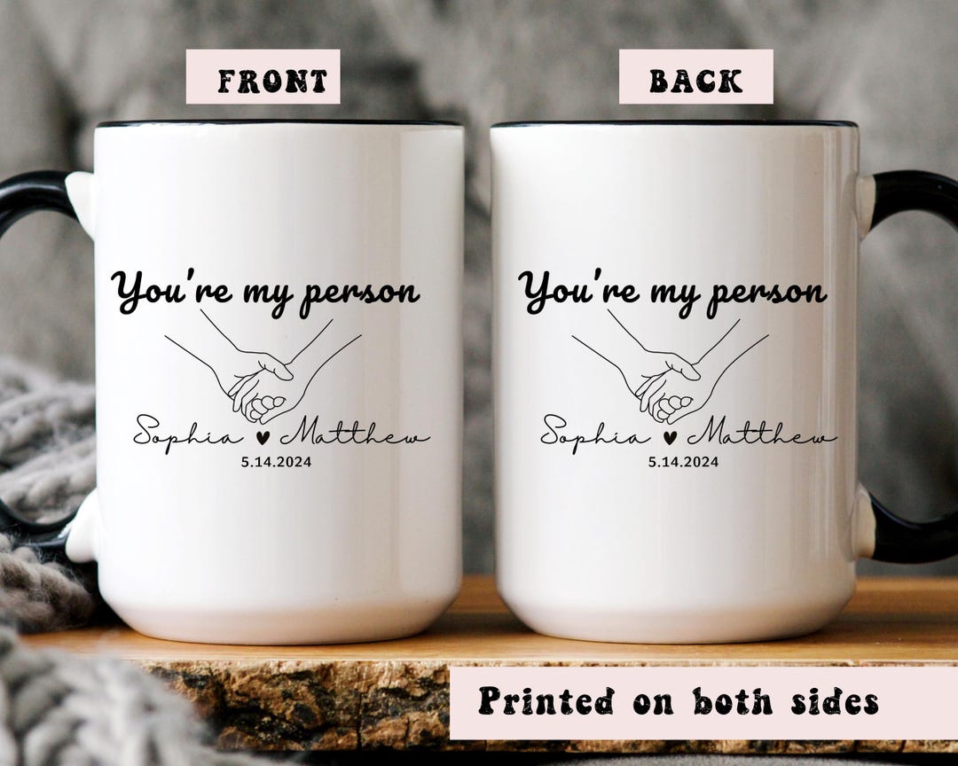 Personalized You're My Person Mug, Custom Couple Gift With Names and ...