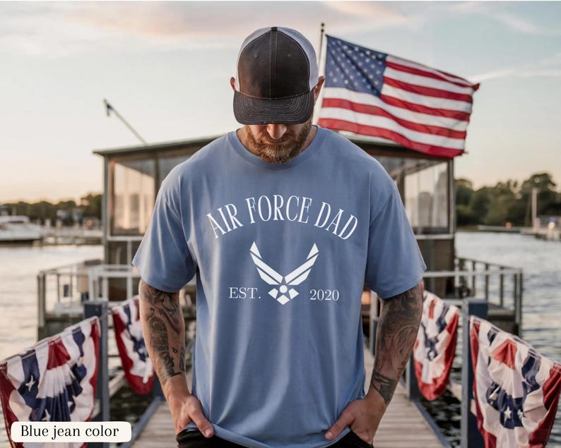 Comfort Colors® Air Force Dad Shirt Military Father’s Day Gift Veteran ...