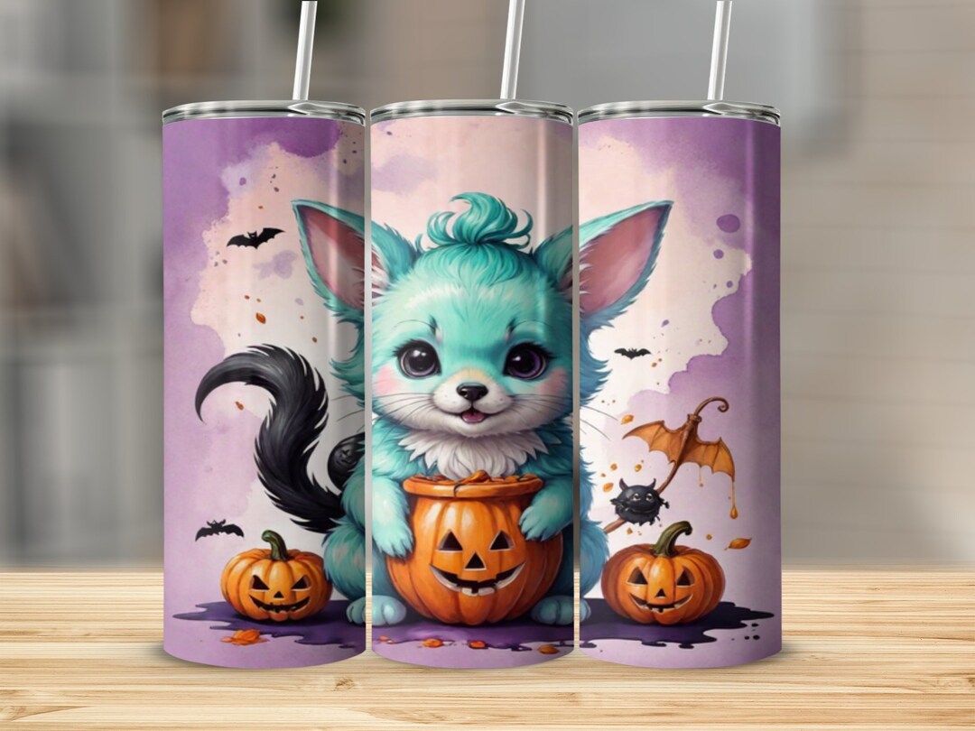 Cute Animated Animal Wrap 20 Oz Skinny Tumbler Sublimation - Etsy