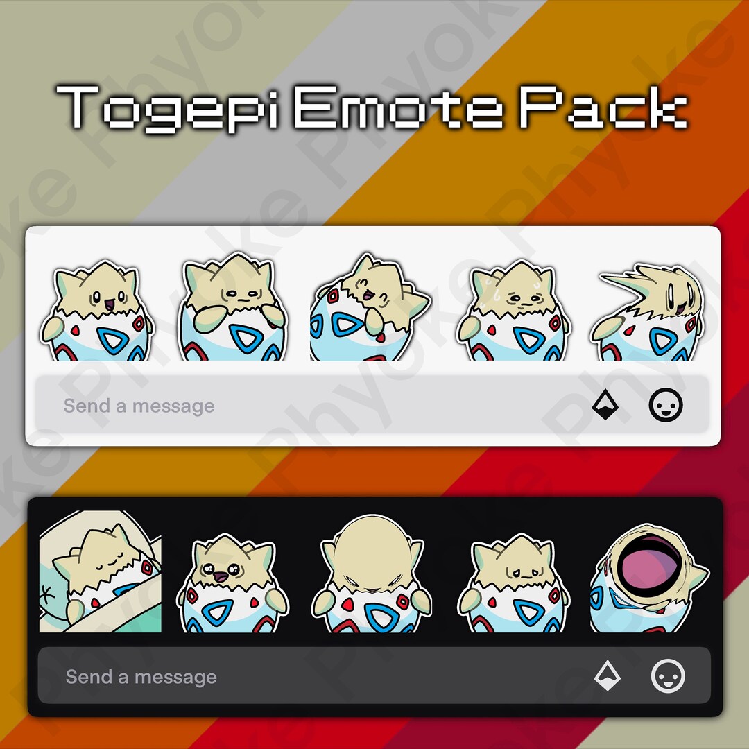 Pokemon Togepi Emote Pack | Emoji for Streaming on Twitch, Discord ...