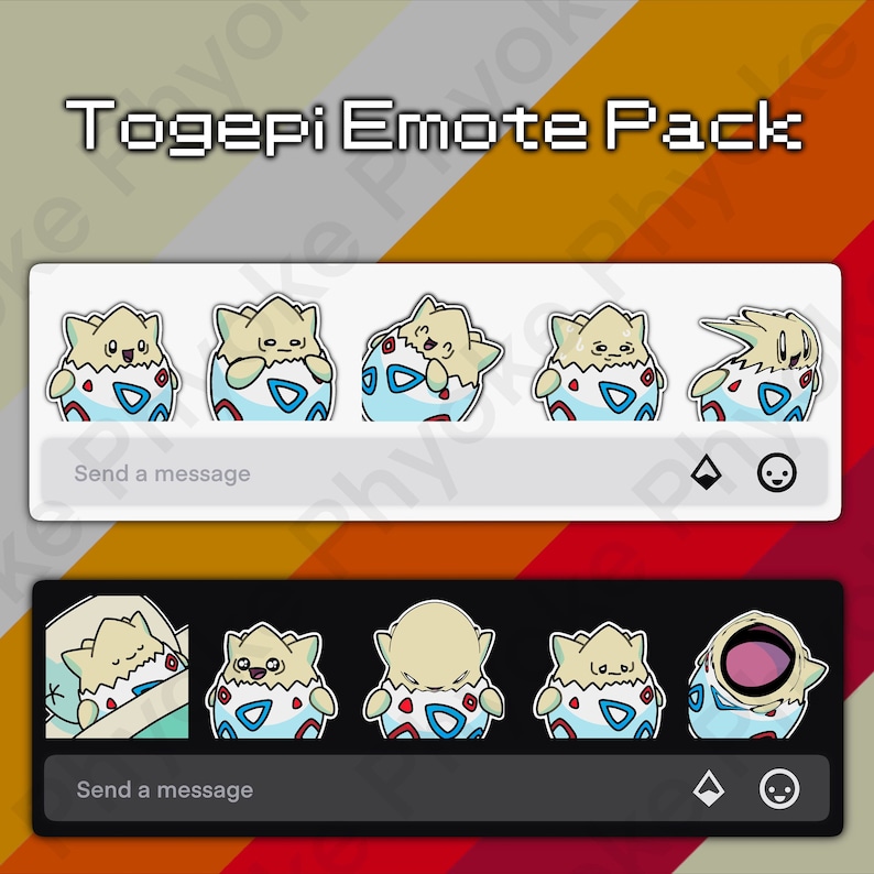 Pokemon Togepi Emote Pack | Emoji for Streaming on Twitch, Discord ...