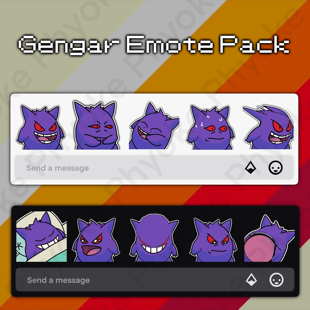 Pokemon Gengar Emote Pack | Emoji for Streaming on Twitch, Discord ...