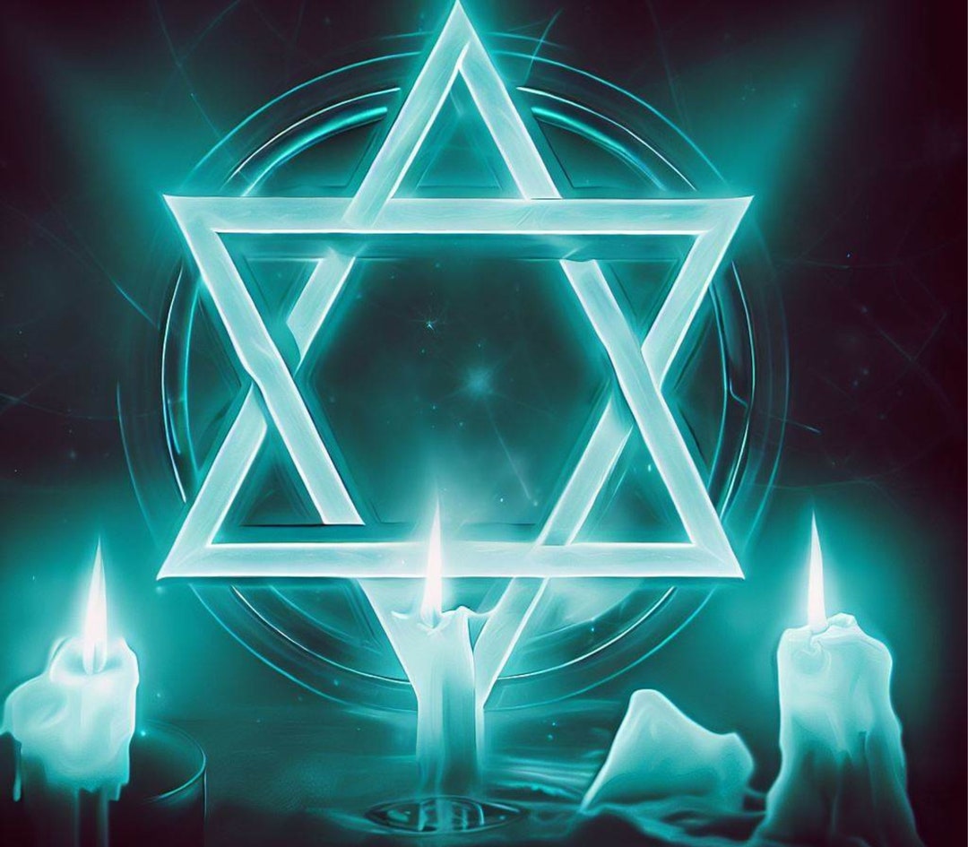 Green Pentagram With 4 Candles Digital Art Sublimation Tumbler - Etsy