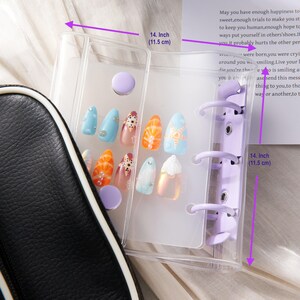 Mini Travel Nail Storage Binder – Portable Press-on Nail Organizer (4.5 ...