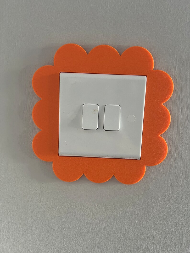 Curve Edged Light Switch Surround Cover - Scallop Effect - Nursery ...