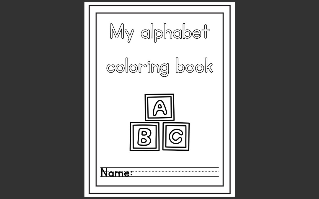 My Alphabet Coloring Book - Etsy