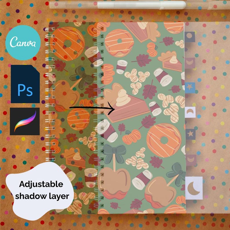 Spiral Notebook Mockup, Canva, Procreate, PSD Template (digital ...