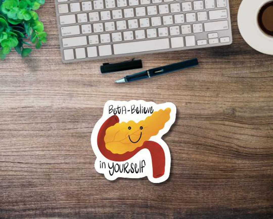 Funny Motivational Pancreas Printable Sticker, Diabetes Patient Gift ...